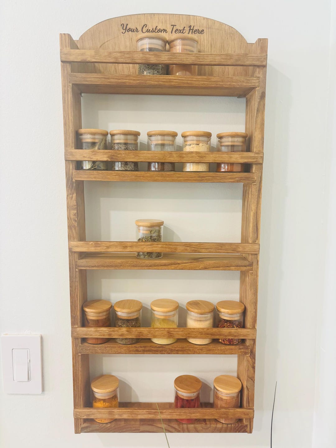 Personalized Wall-mounted 5-tier Spice Rack—large Kitchen Organizer for ...