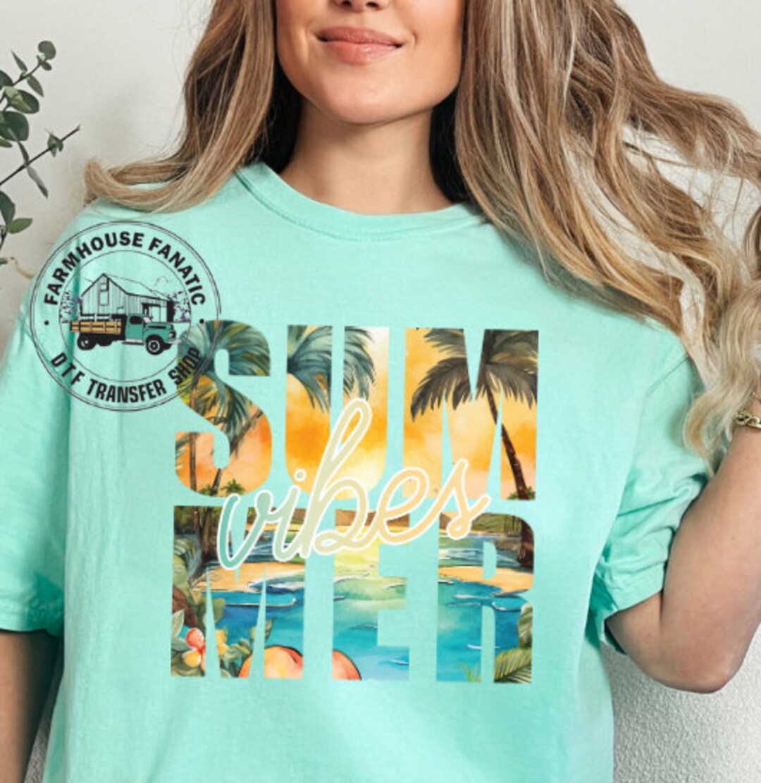 Summer Island Design - DTF Transfer Print - Transfer Print - DTF Design ...