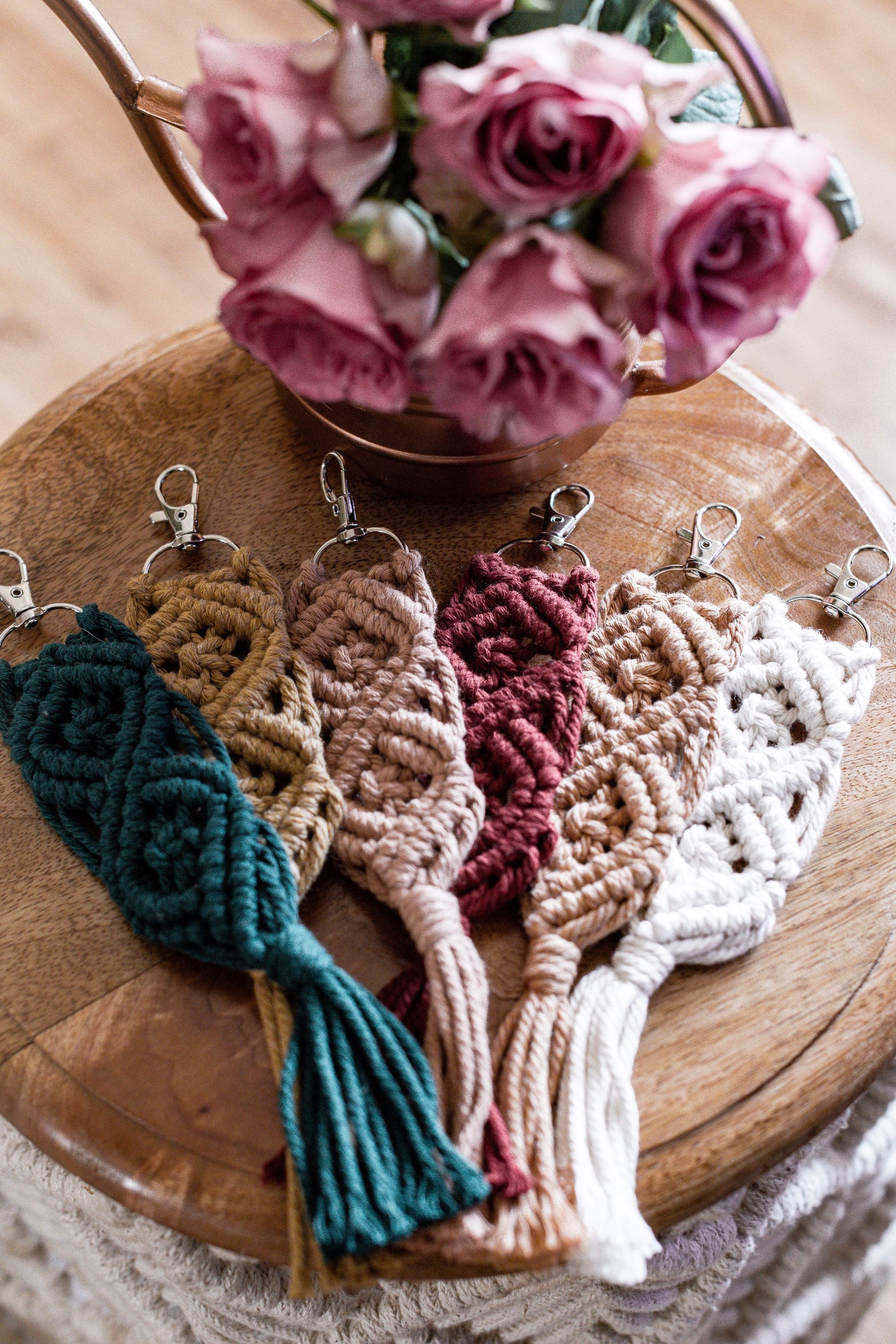 Macrame Keychains - Etsy