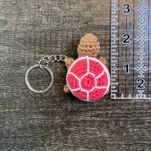 Pink Turtle Keychain, Crochet Turtle Key Ring - Etsy