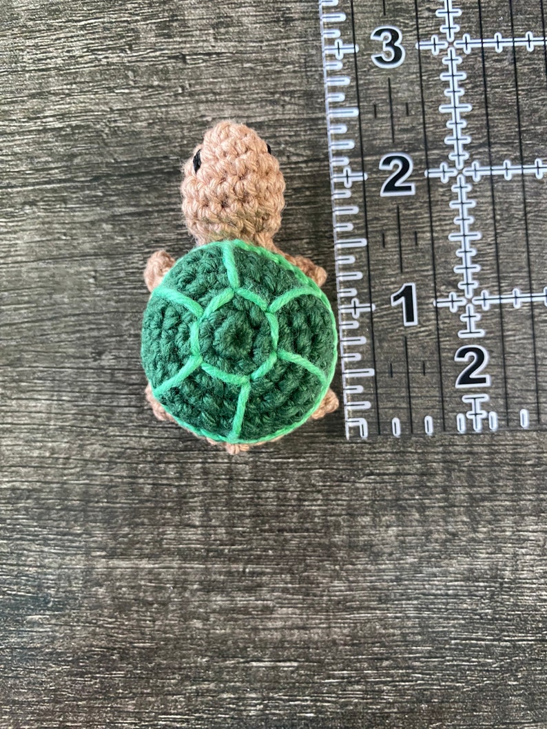 Tiny Green Stuffed Turtle Small Amigurumi Turtle Little - Etsy