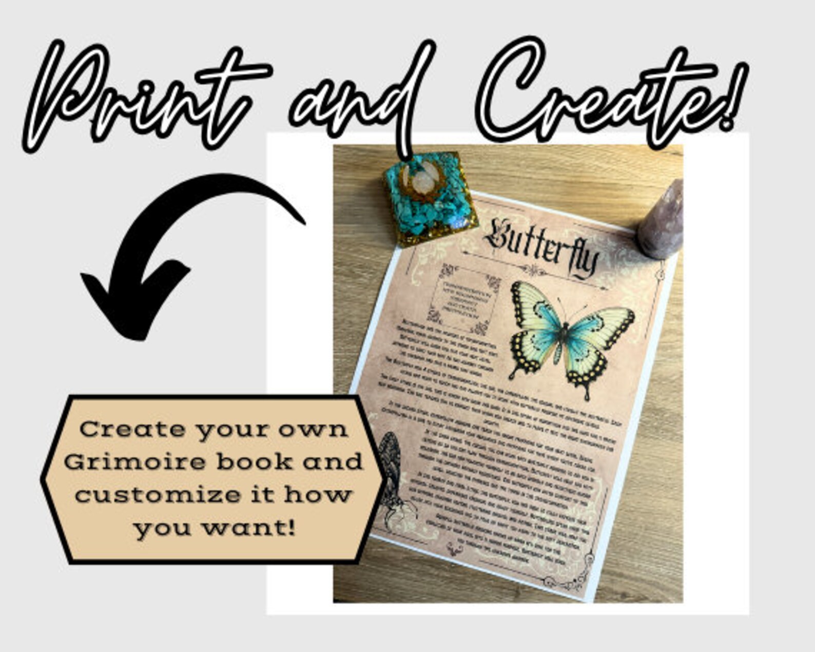 Insect Totem Grimoire Pages: Spirit Animal Printable Inserts (digital ...