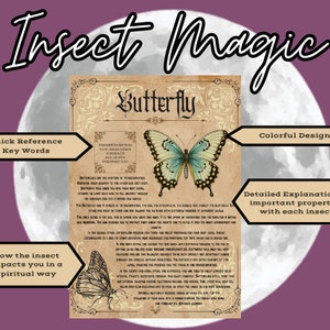 Insect Totem / Grimoire / Book of Shadows Pages / Printable Inserts ...