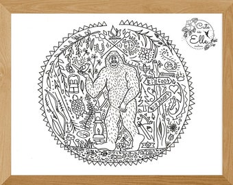 Bigfoot Printable Coloring Pages