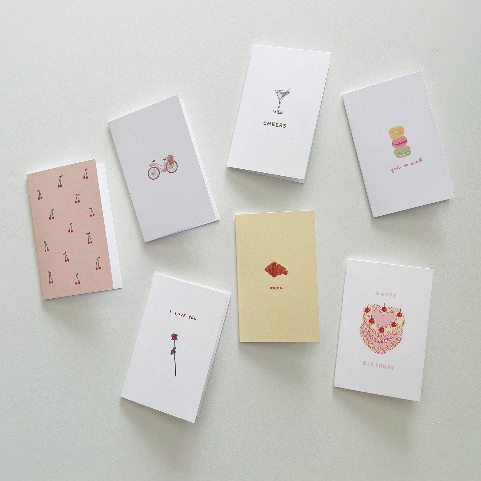 SECONDS* Merci Croissant | Thank You Card | Mini Greeting Card | Mini ...
