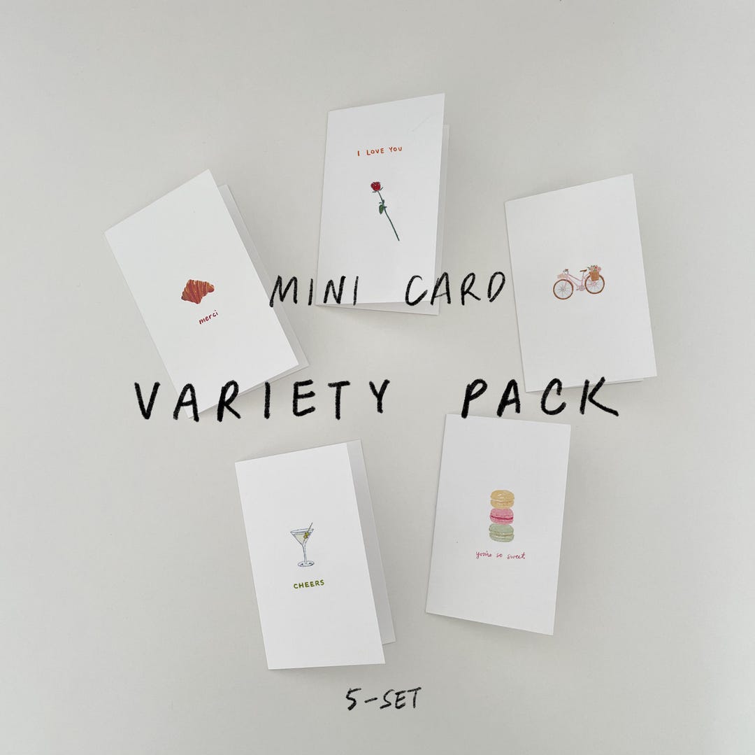 Mini Card Variety Pack | Mini Greeting Card | Mini Gift Card | Blank ...