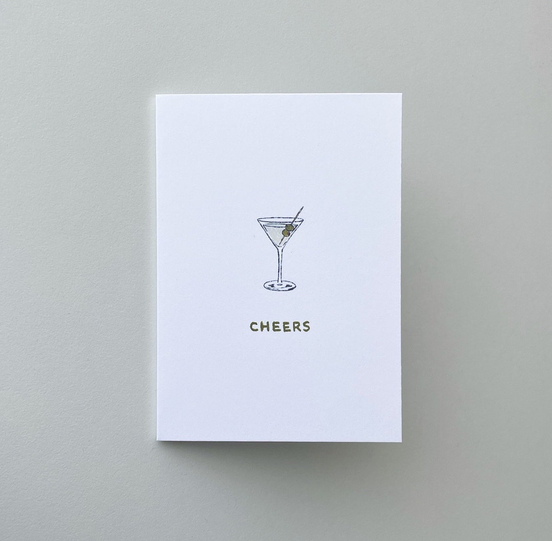 Cheers Martini | Birthday Card | Celebration Card | Greeting Card ...