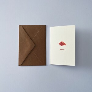 Merci Croissant | Thank You Card | Mini Greeting Card | Mini Gift Card ...