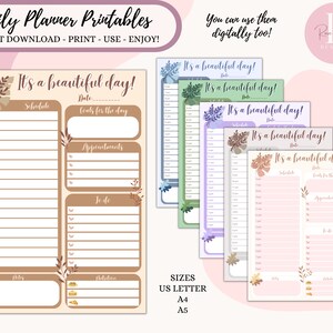 Daily Planner Printable | Fun and Colorful Daily Planner | Daily ...