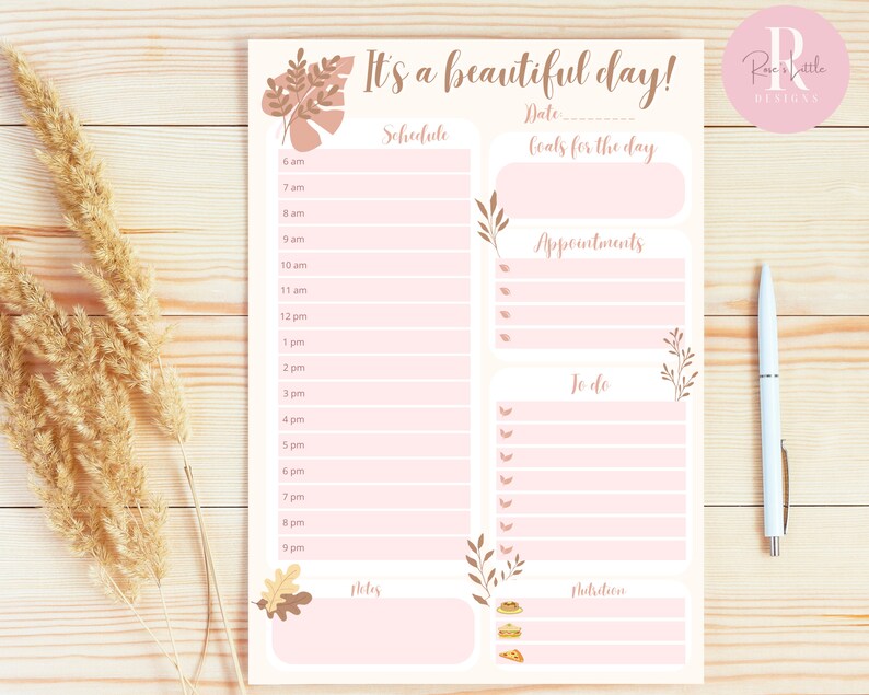Daily Planner Printable | Fun and Colorful Daily Planner | Daily ...