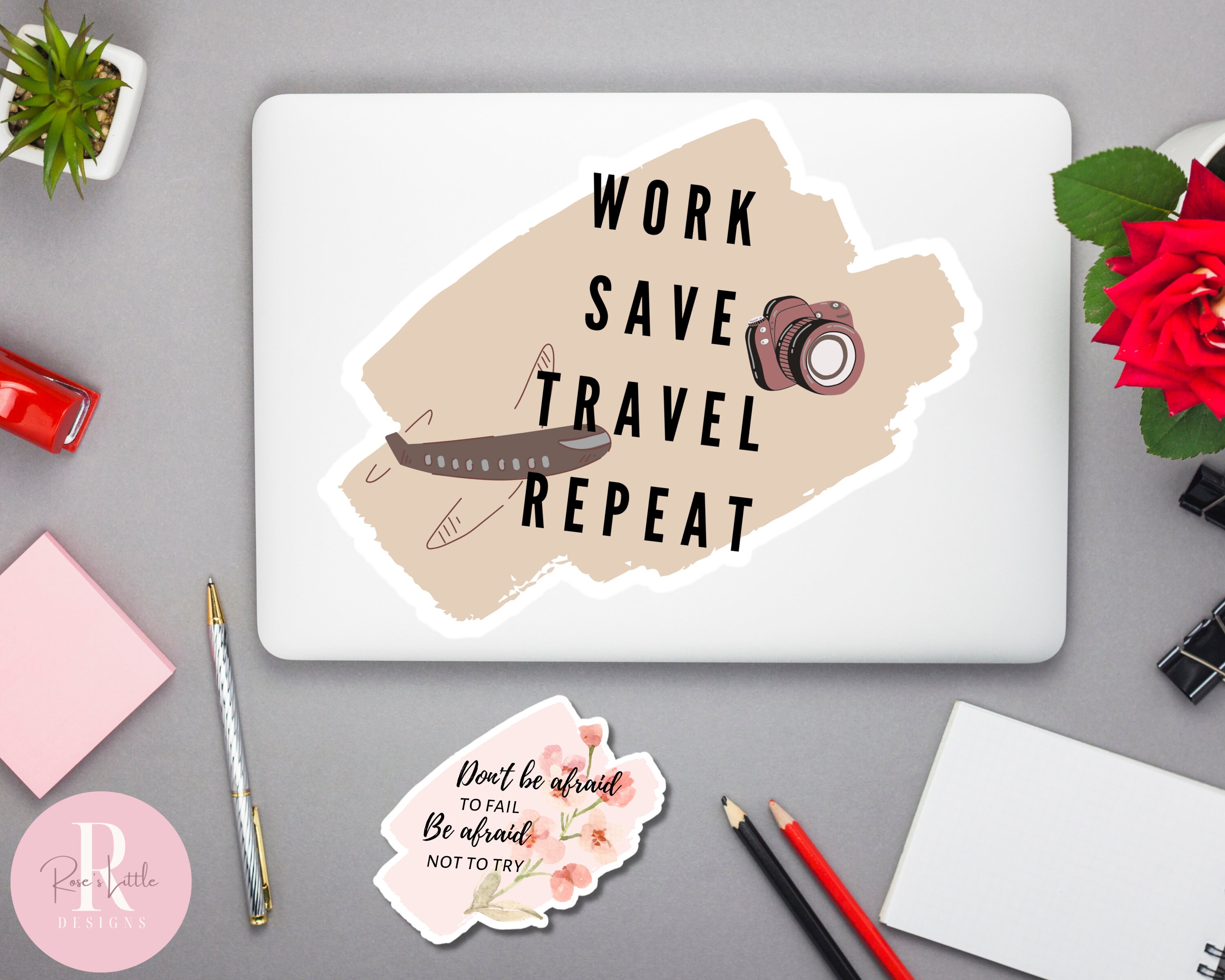 Travel Quotes Sticker Set - Colorful, Motivational, and Fun Quotes ...
