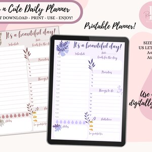 Daily Planner Printable | Fun and Colorful Daily Planner | Daily ...