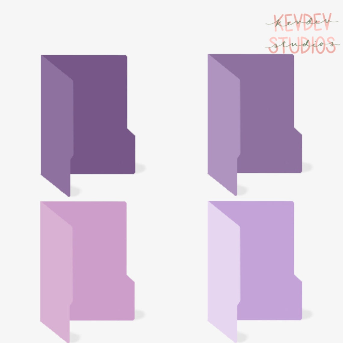 Purple Desktop Folder Icons for Mac and PC: Digital Download - Etsy