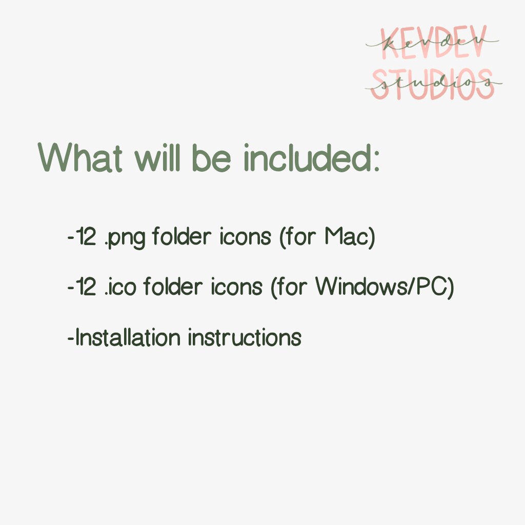 Green Desktop Folder Icons for Mac and PC: Digital Download - Etsy Canada