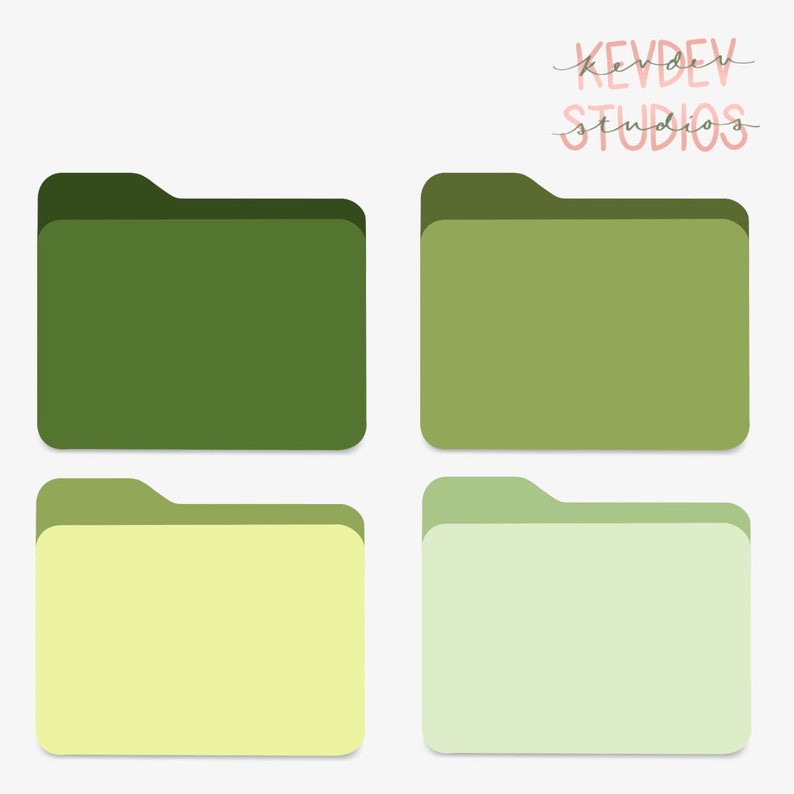 Green Desktop Folder Icons for Mac and PC: Digital Download - Etsy Canada