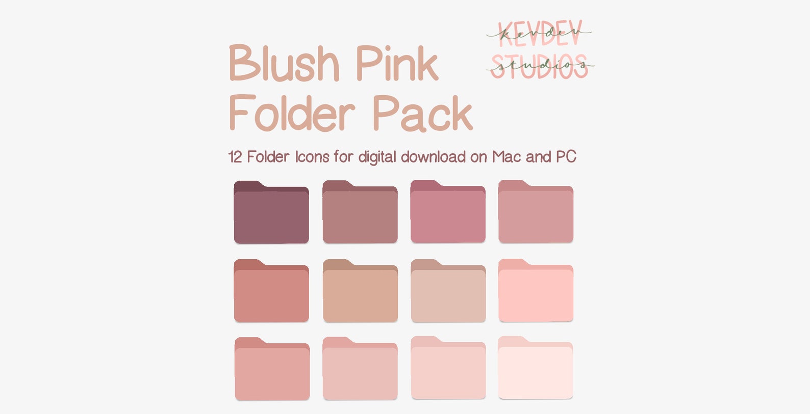 Pink Desktop Folder Icons for Mac and PC: Digital Download - Etsy