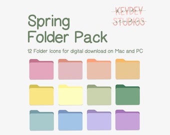 Spring Desktop Folder Icons for Mac and PC: Digital Download - Etsy