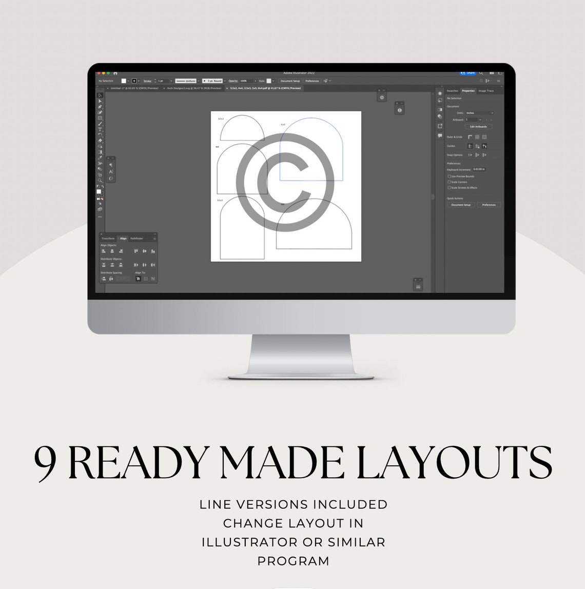 Arch Template Bundle SVG Boho Wedding Chiara Arch Sign - Half Arch ...