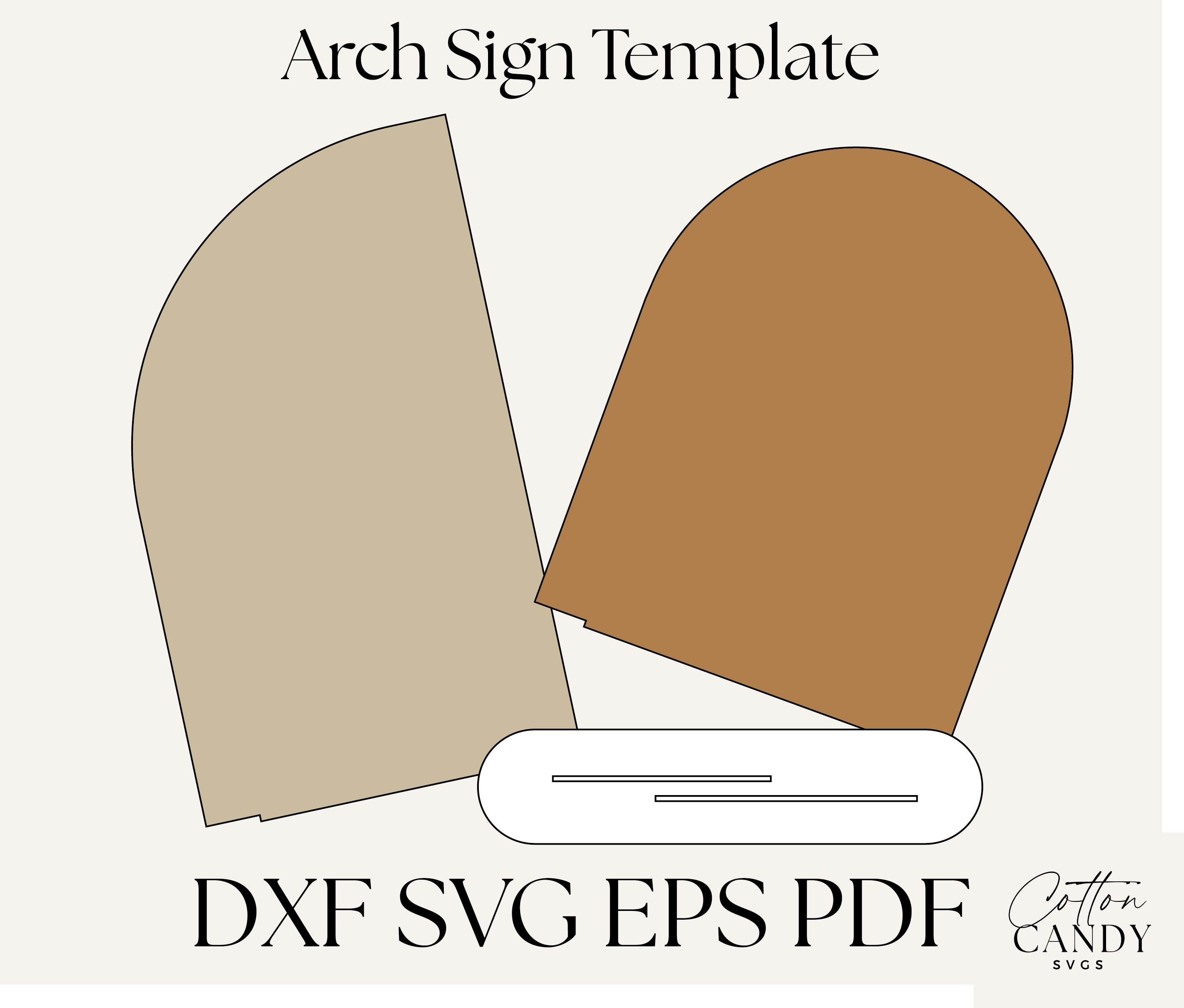 Arch Sign SVG Wedding Template - Social Media Sign - Half Arch Double ...