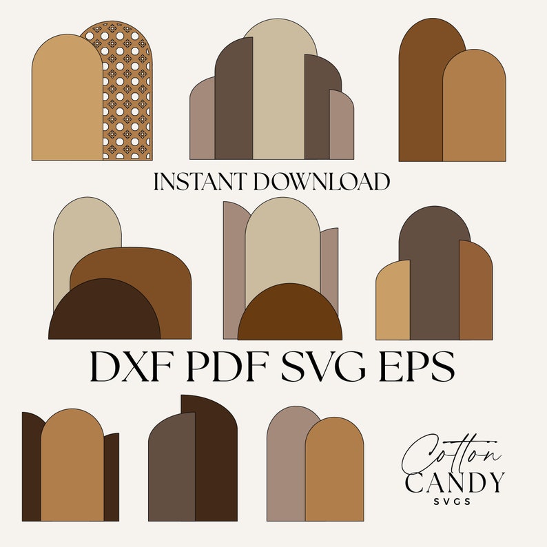 Arch Template Bundle SVG Boho Wedding Chiara Arch Sign - Half Arch ...