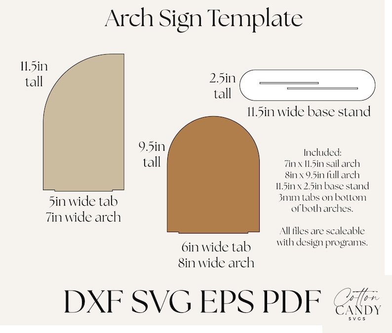 Arch Sign SVG Wedding Template - Social Media Sign - Half Arch Double ...