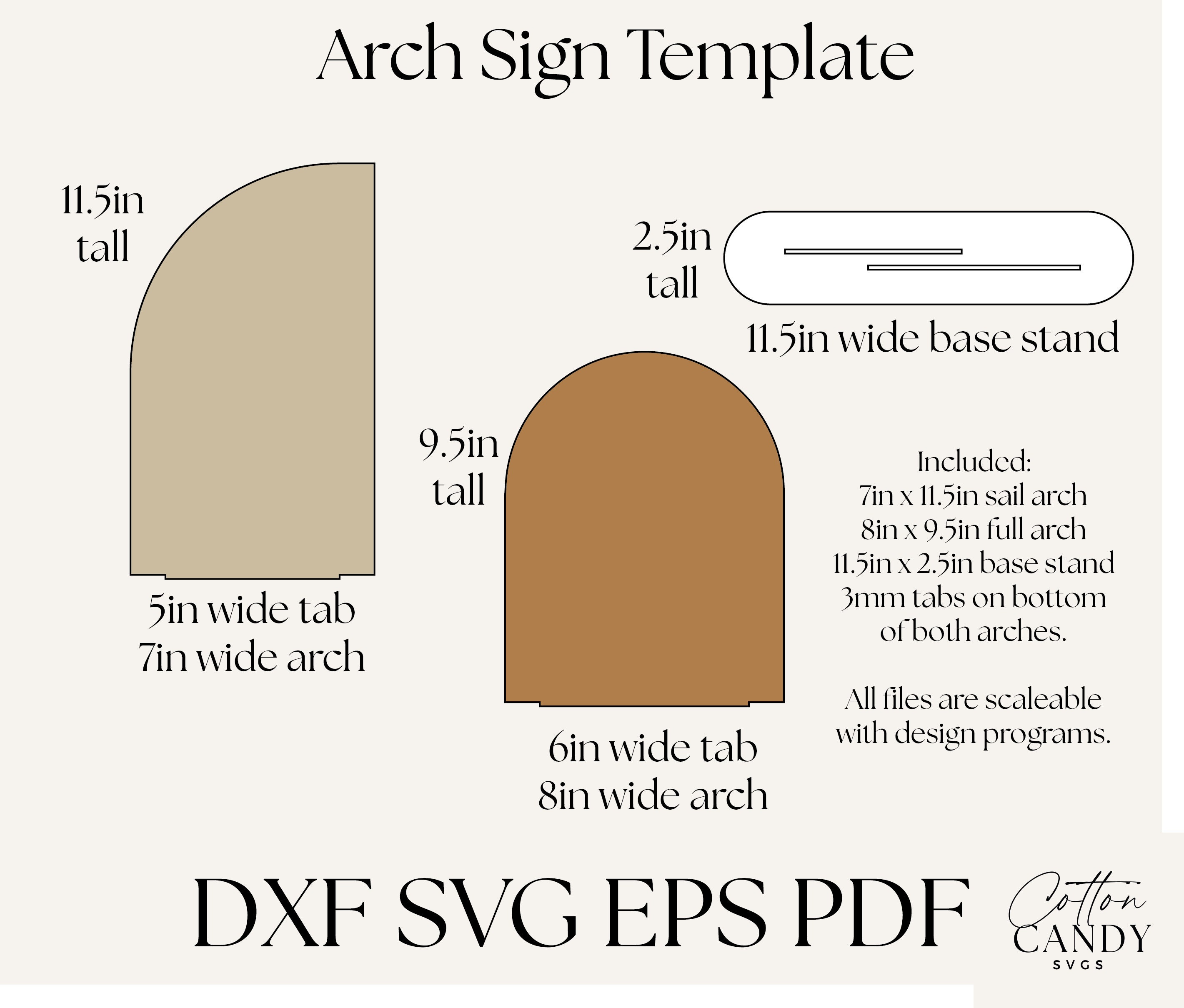 Arch Sign SVG Wedding Template - Social Media Sign - Half Arch Double ...