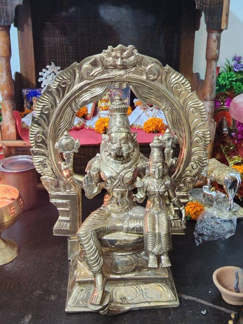 12inch/30cm Merciful Lord Laxmi Narasimha Dev With Prahalad Maharaj ...