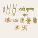13 Sacred Symbols, Metal Tilak Stamp Pack for Forehead, Tika Stamp ...