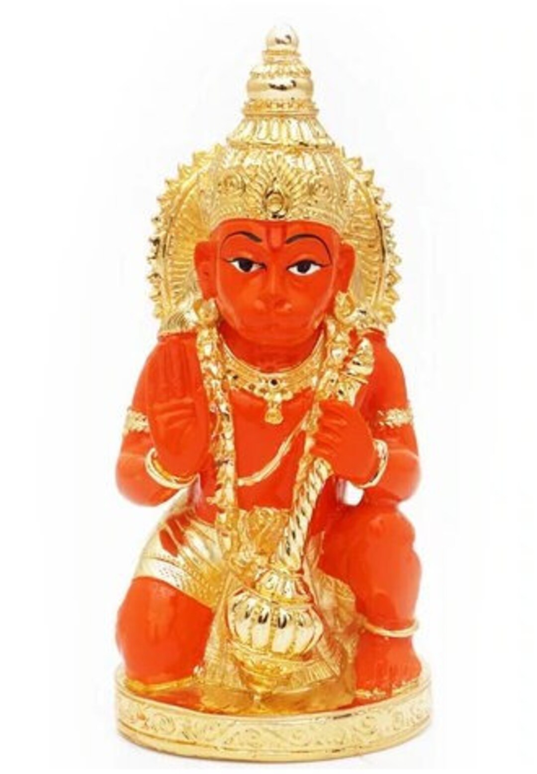 Gold Coated Lord Hanuman Idol 24-carat Gold Hanuman Ji Murti for Home ...