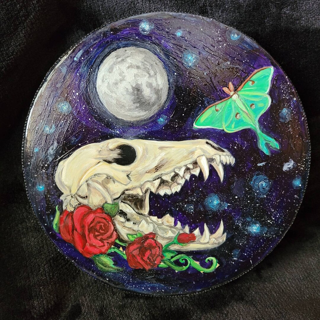 8 Inch Painted Frame Drum big Smile - Etsy