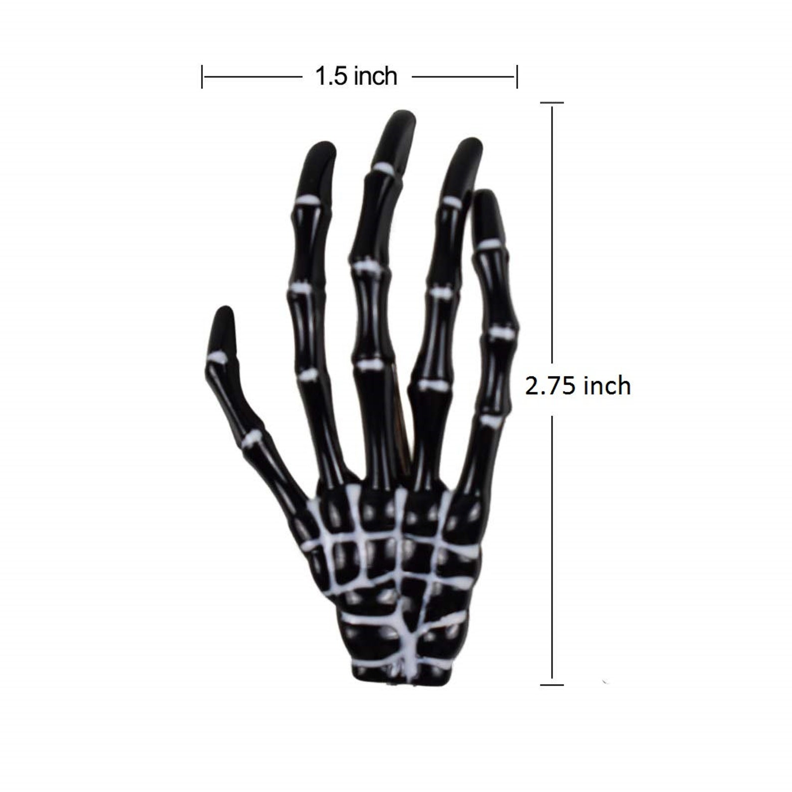 Halloween Skeleton Hand Hair Clip, Multiple Colors, Punk Rock Horror ...