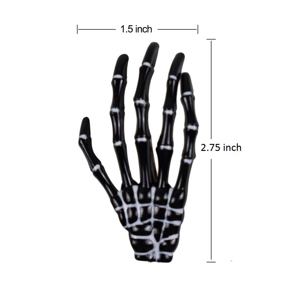 Halloween Skeleton Hand Hair Clip, Multiple Colors, Punk Rock Horror ...
