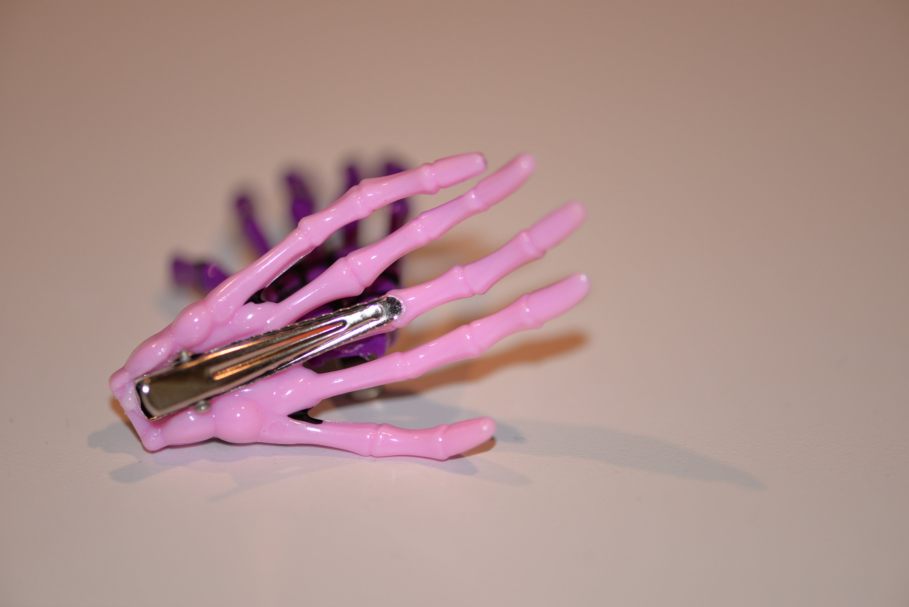 Halloween Skeleton Hand Hair Clip, Multiple Colors, Punk Rock Horror ...