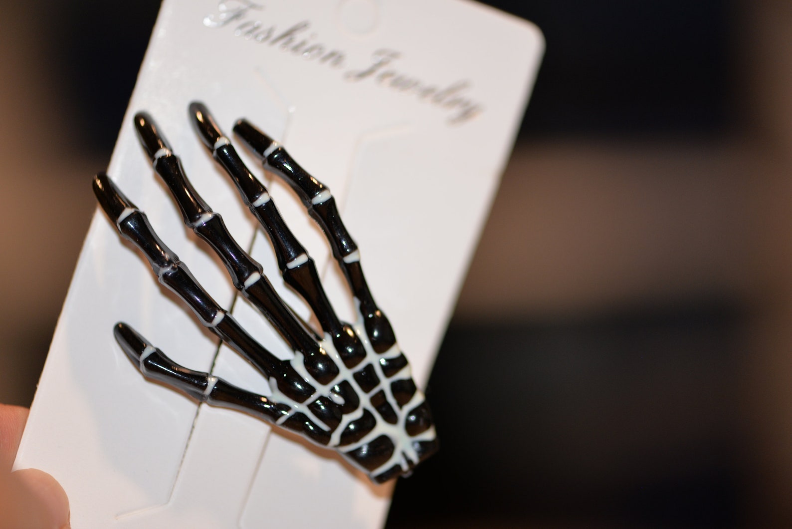 Halloween Skeleton Hand Hair Clip, Multiple Colors, Punk Rock Horror ...
