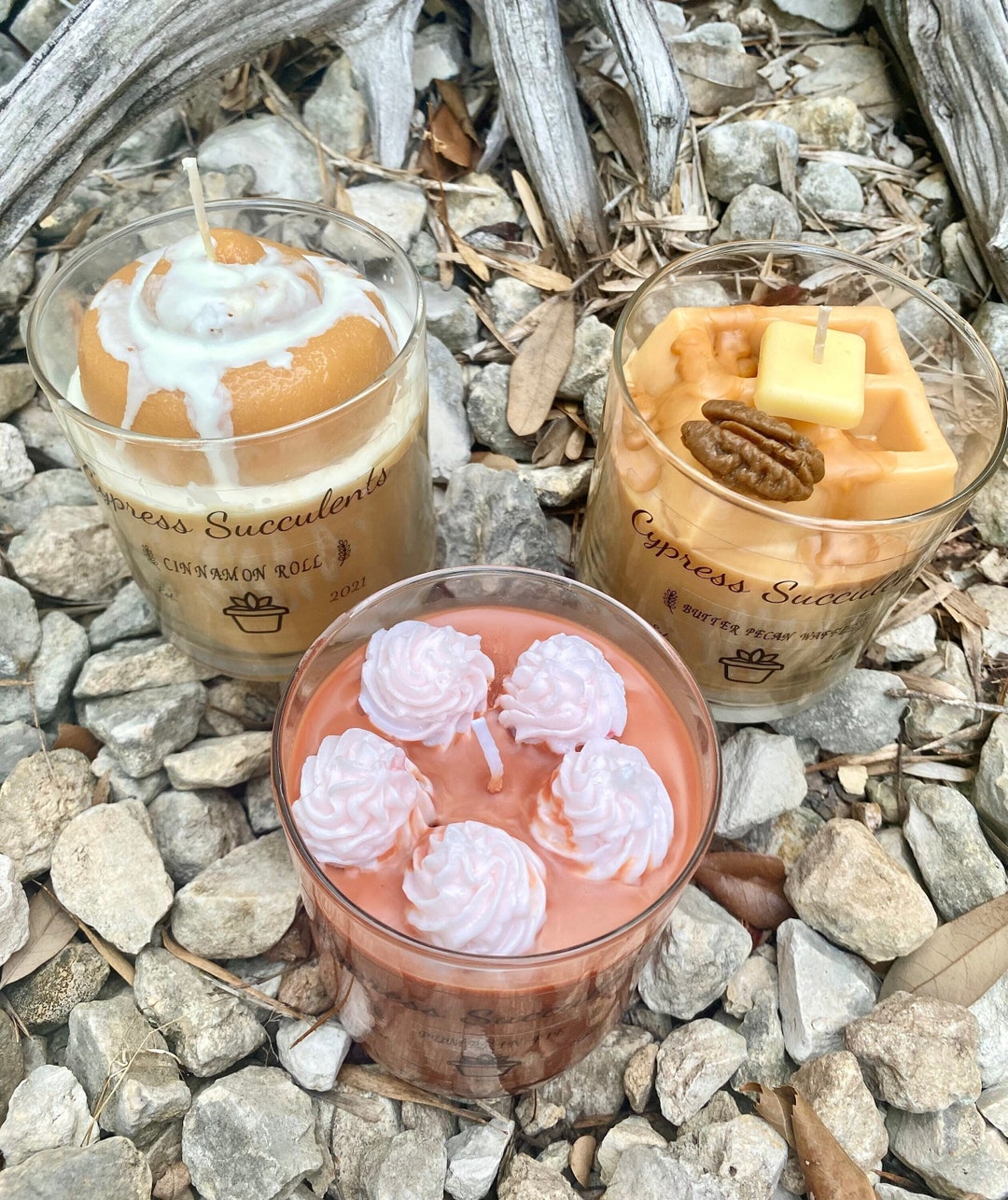 Food Candle Set - Soy Wax Candles - Dessert Candle- Pumpkin Pie- Waffle ...