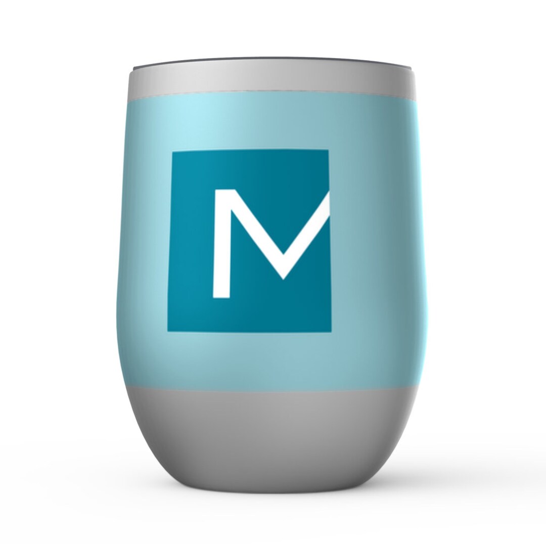 Modere Light Blue M Logo Stemless Wine Tumbler - Etsy