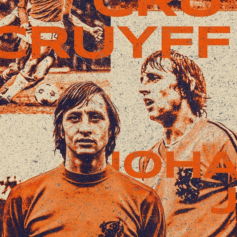 Johan Cruyff Art Print Netherland Football Print - Etsy