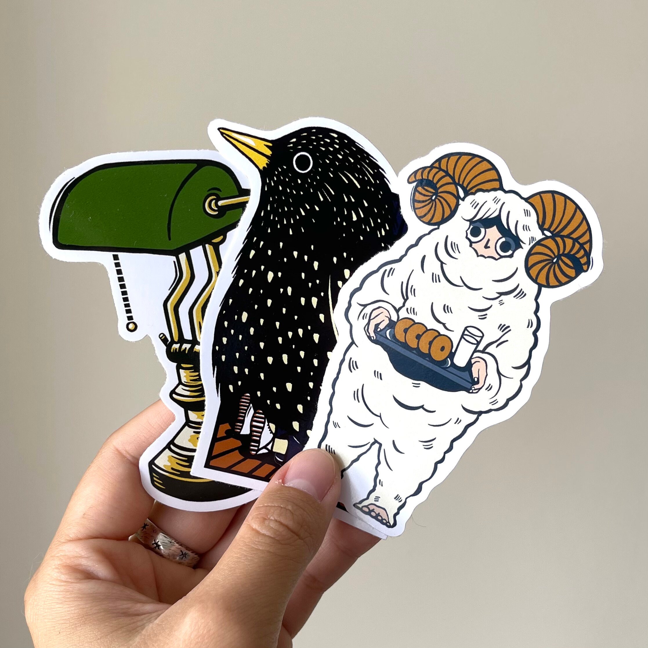 The Strange Library Print+stickers Bundle/haruki Murakami/handmade/hand ...