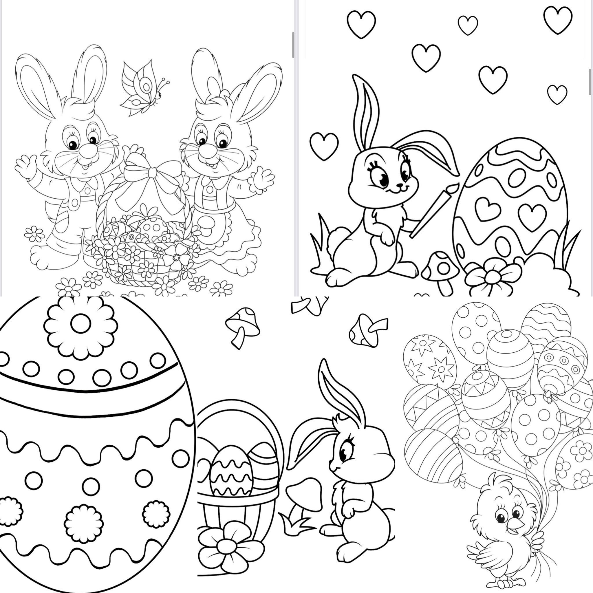 Easter 40 Printable Coloring Pages for Kids-instant Download-cartoon ...