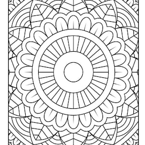 Square Mandalas 50 Printable Coloring Pages-instant Download-teens and ...