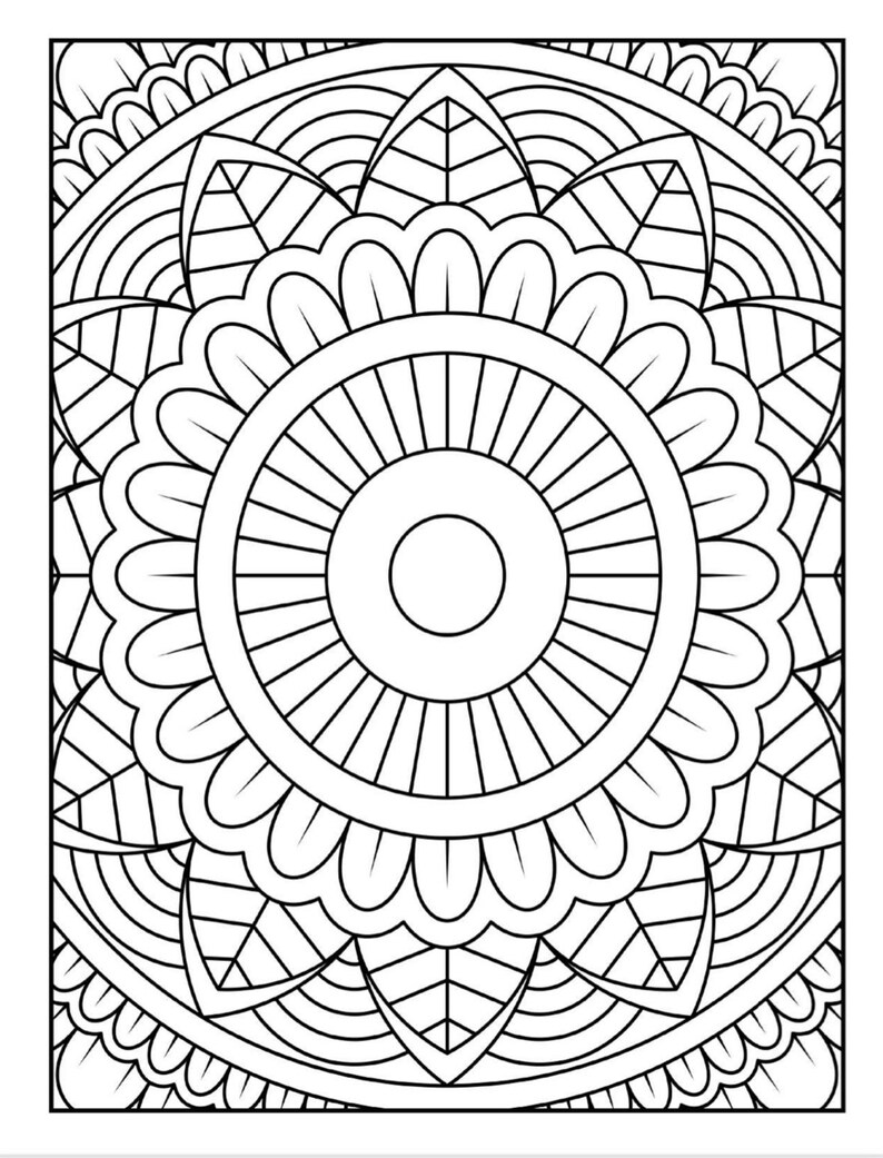 Square Mandalas 50 Printable Coloring Pages-instant Download-teens and ...