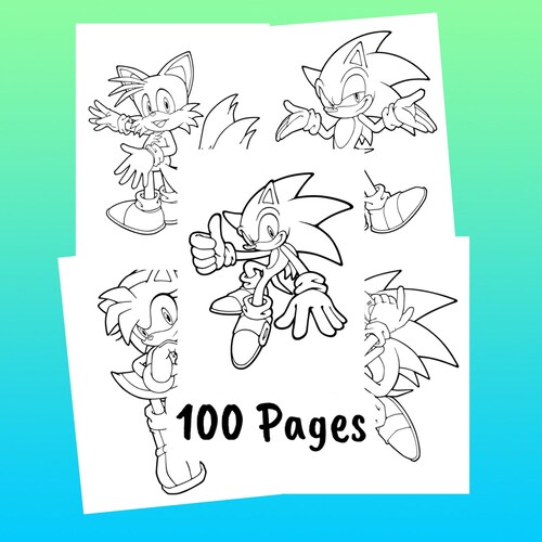 Sonic Coloring Pages for Children and Adults-anime Art-digital - Etsy