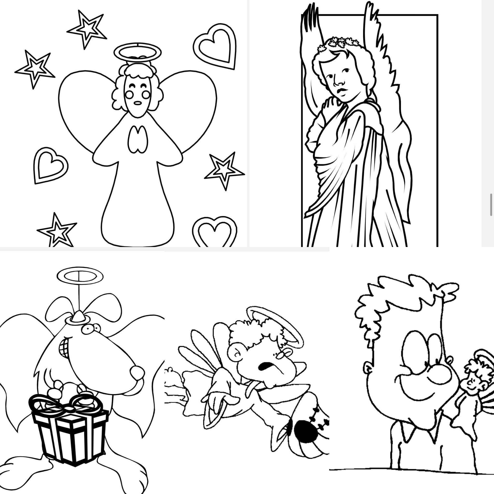 Angels 35 Printable Coloring Pages-instant Download-character - Etsy