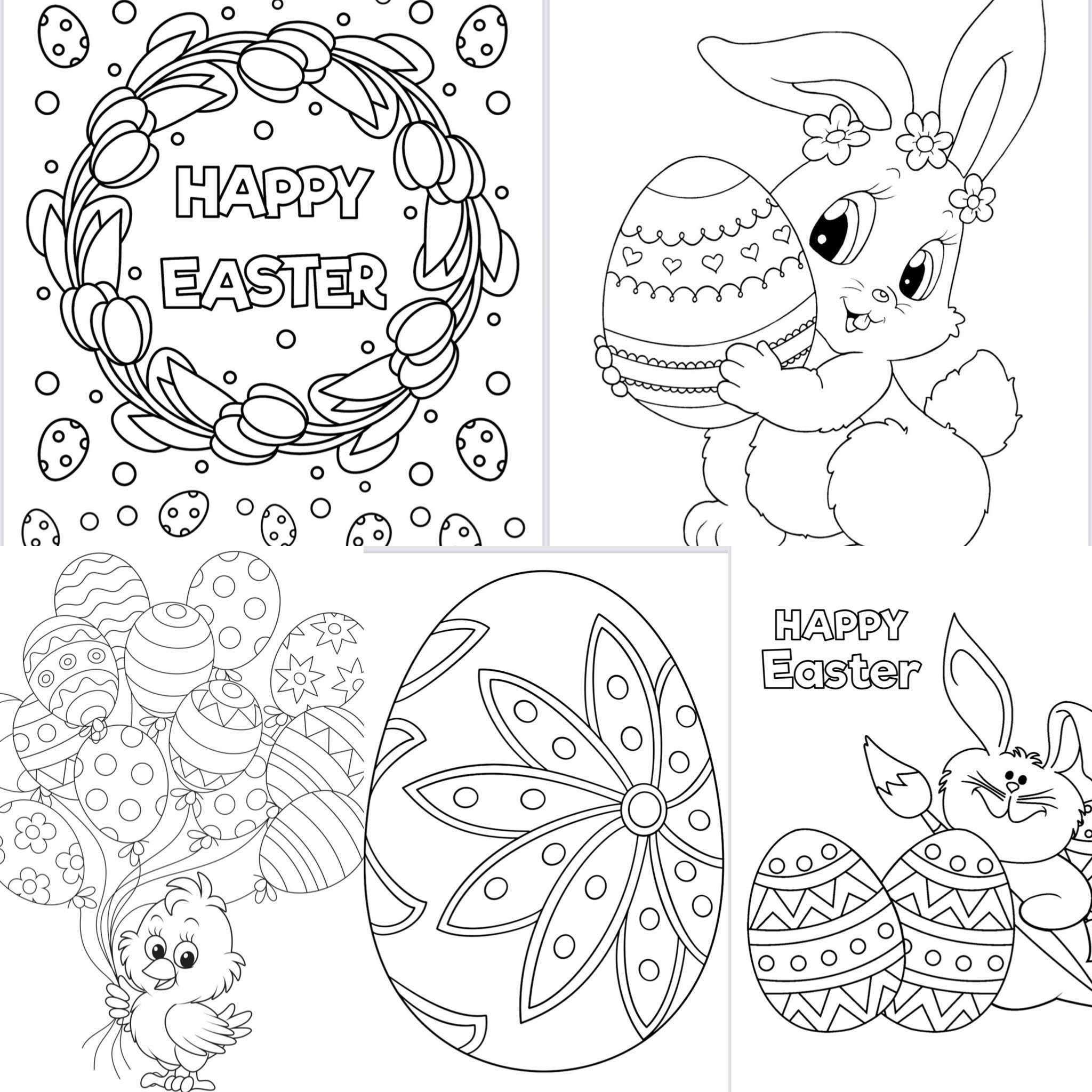 Easter 40 Printable Coloring Pages for Kids-instant - Etsy