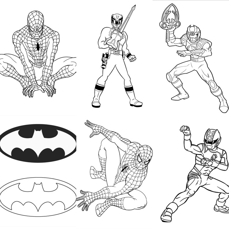 Superhero 45 Printable Coloring Pages-instant Download-fun Activity for ...