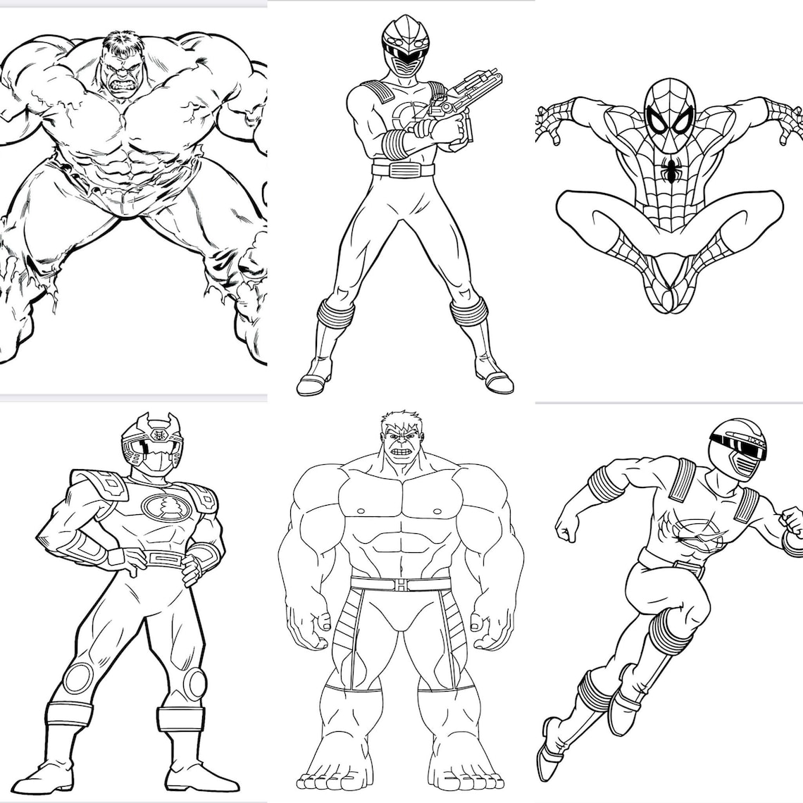 Superhero 45 Printable Coloring Pages-instant Download-fun Activity for ...
