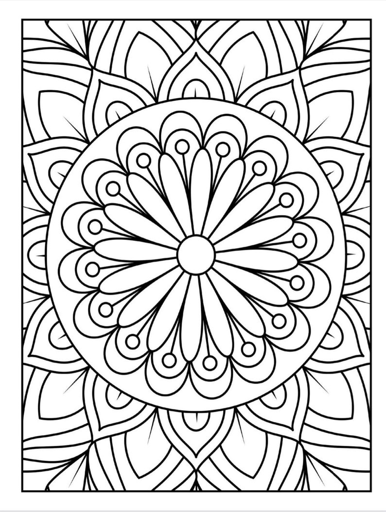 Square Mandalas 50 Printable Coloring Pages-instant Download-teens and ...