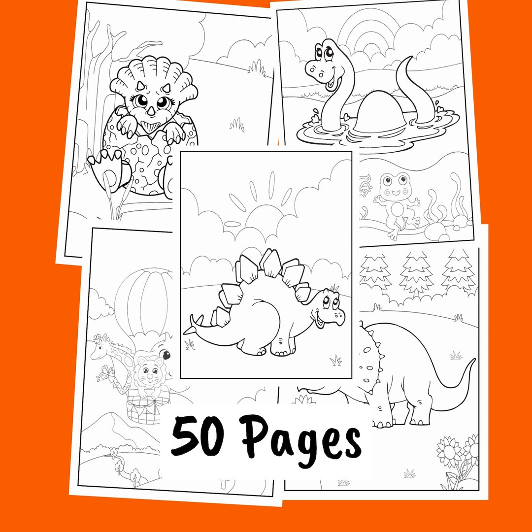 Dinosaur Print Kids Coloring Pages - Dinosaur Stationery Animal ...