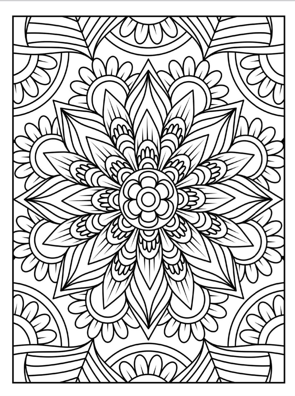 Square Mandalas 50 Printable Coloring Pages-instant Download-teens and ...