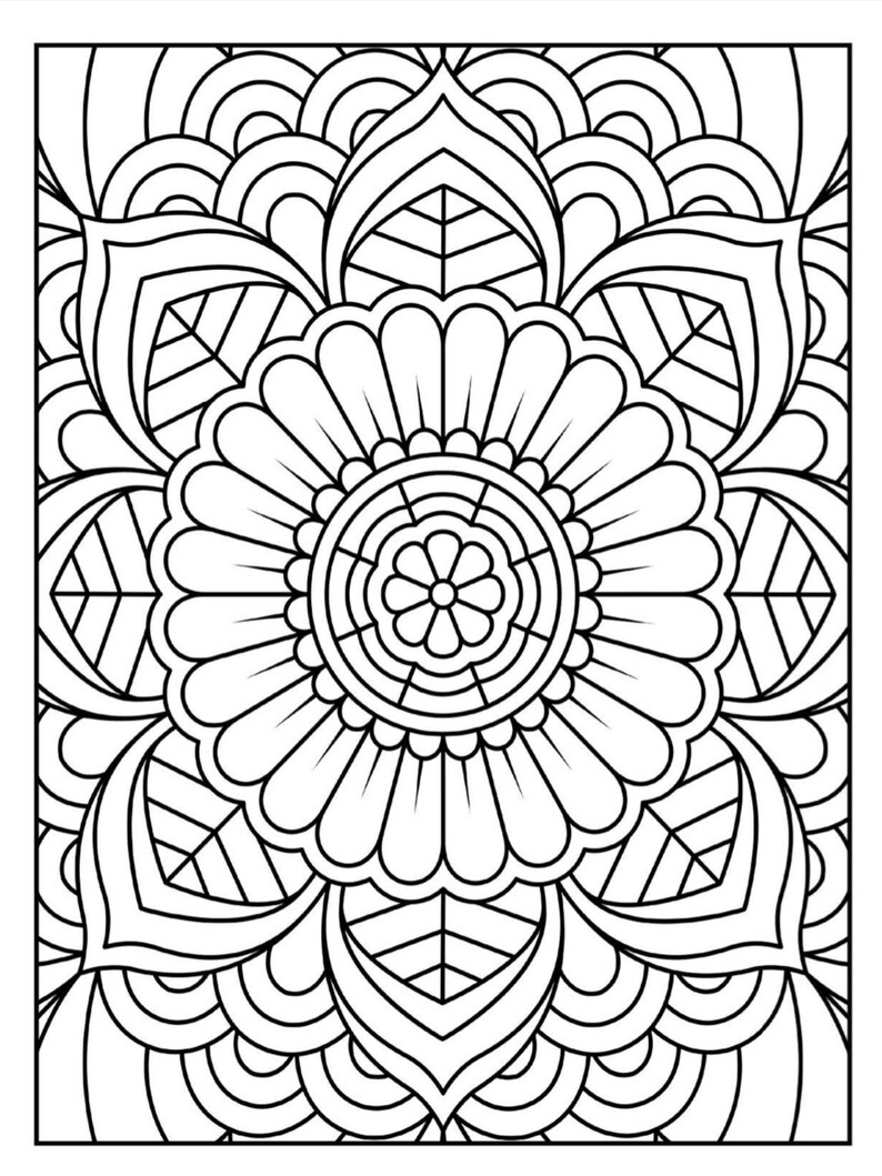 Square Mandalas 50 Printable Coloring Pages-instant Download-teens and ...